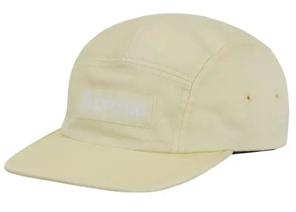 Supreme Washed Chino Twill Camp Cap Ss24 - Light Yellow