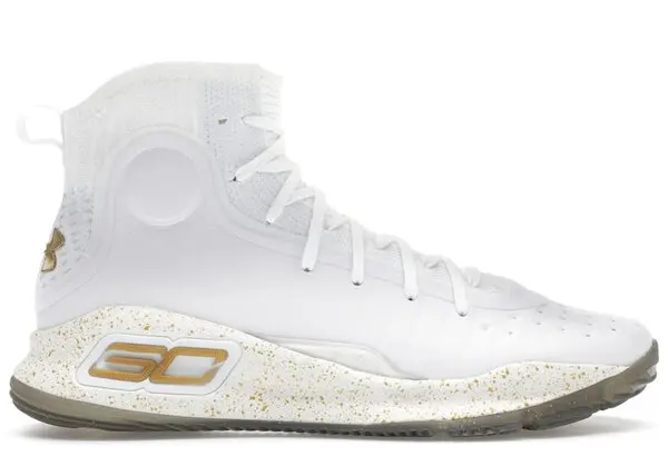 Under Armour Curry 4 Retro Goldin Sneakers - White/metallic Gold