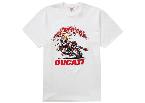 Supreme Ducati Bike Tee Shirt - White