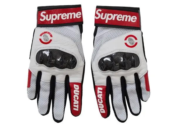 Supreme Ducati C1 Leather Driving Gloves - Red