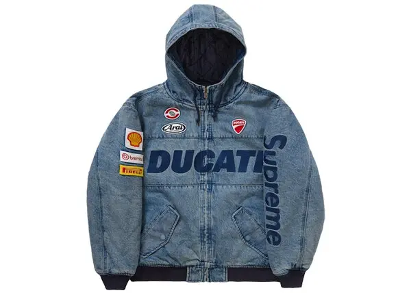 Supreme Ducati Hooded Work Jacket - Denim