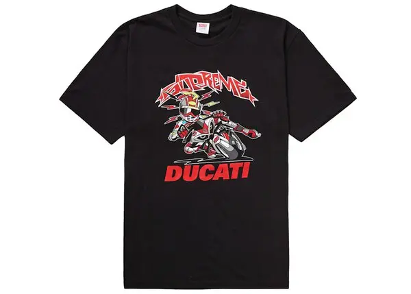 Supreme Ducati Bike Tee Shirt - Black