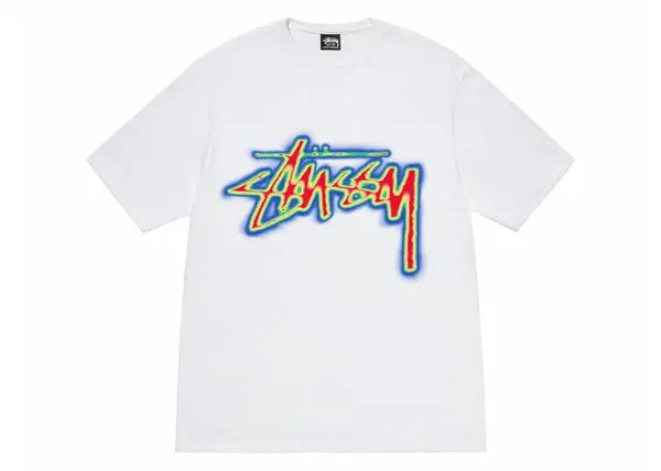 StÜssy Thermal Stock Tee Shirt - White
