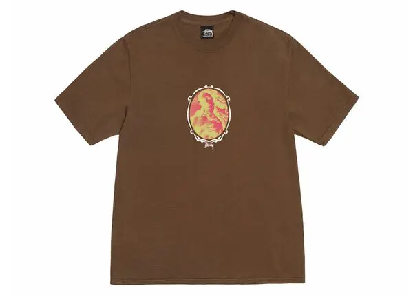 StÜssy Venus Oval Pigment Dyed Tee Shirt - Brown