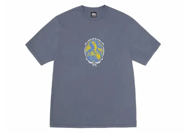 StÜssy Venus Oval Pigment Dyed Tee Shirt - Indigo