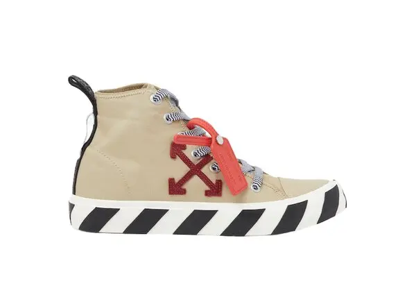 Off-White Vulc Mid-top Sneakers - Sand/burgundy