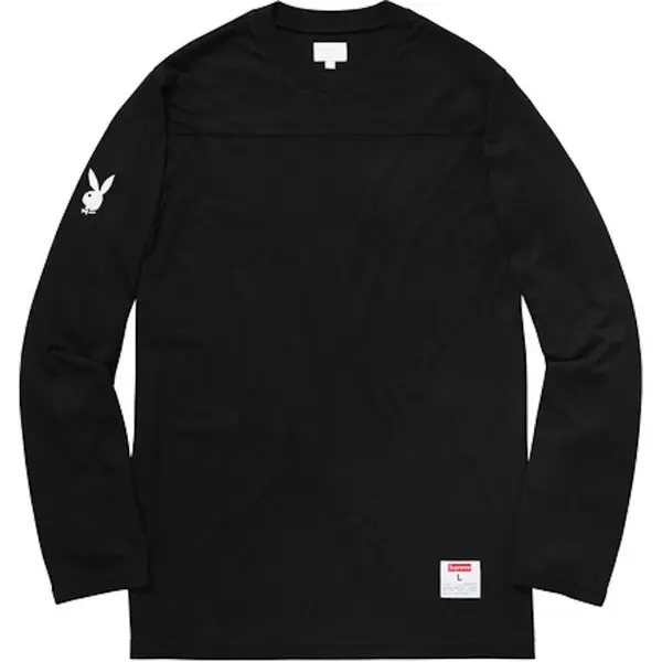 Supreme Playboy Long Sleeve Football Top - Black | Editorialist