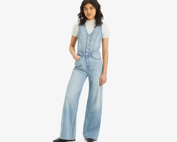 LEVI'S Denim Wide-leg Jumpsuit - Dive Deep