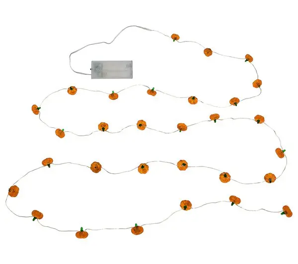LUMABASE Battery-operated Mini Pumpkin String L Ights - One-color