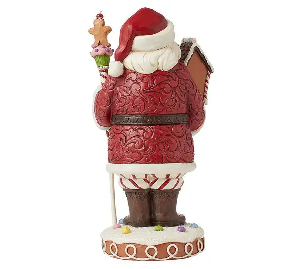 JIM SHORE Gingerbread Santa Staff Figurine