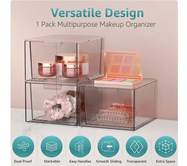 SORBUS Storage Organizer Clear Stackable Draw Er