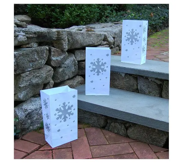 LUMABASE Candle Luminaria Kit Snowflake