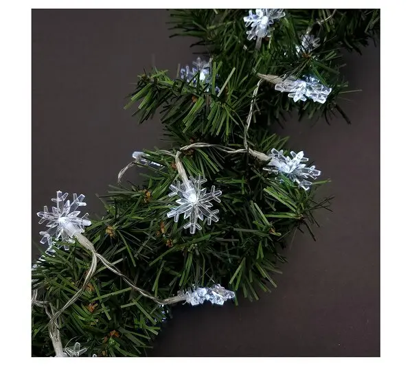 LUMABASE B/o Led Mini Snowflake String Lights S/2