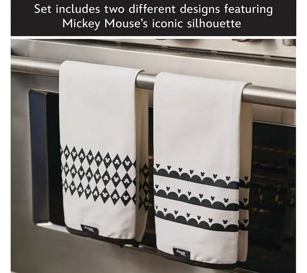 Disney Home 2 Piece Monochrome Kitchen Towels