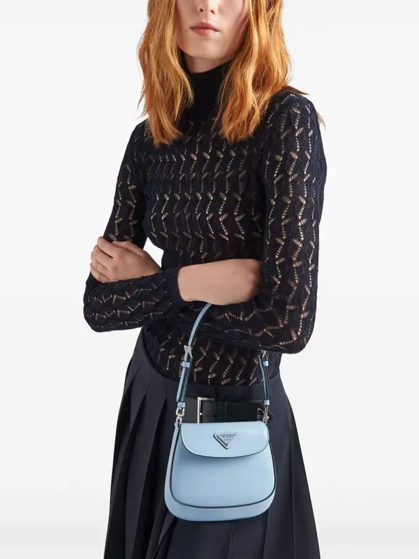 PRADA CLEO BRUSHED LEATHER MINI BAG