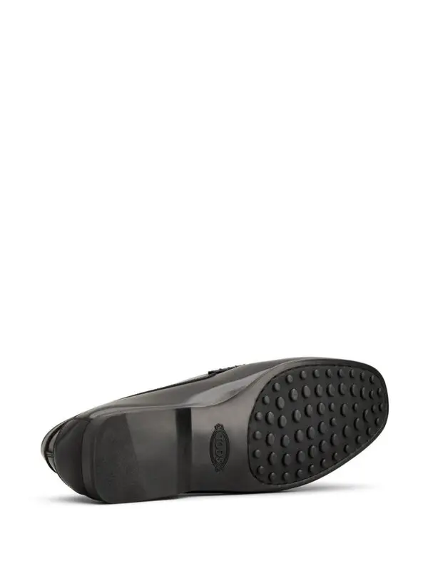 TOD'S Gommino Leather Loafers - Black