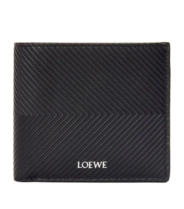 Loewe Textured Leather Bifold Wallet - Black