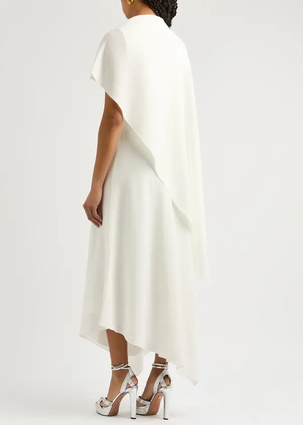 ROKSANDA Pascale Cape-effect Draped Maxi Dress - Ivory