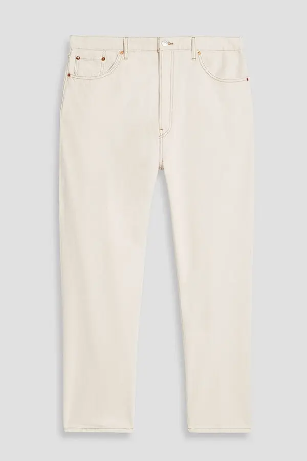 RE/DONE 90s Cropped High-rise Tapered Jeans - Cream