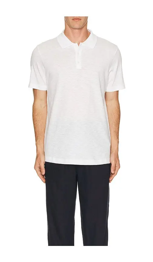Theory Bron Cotton Polo - White