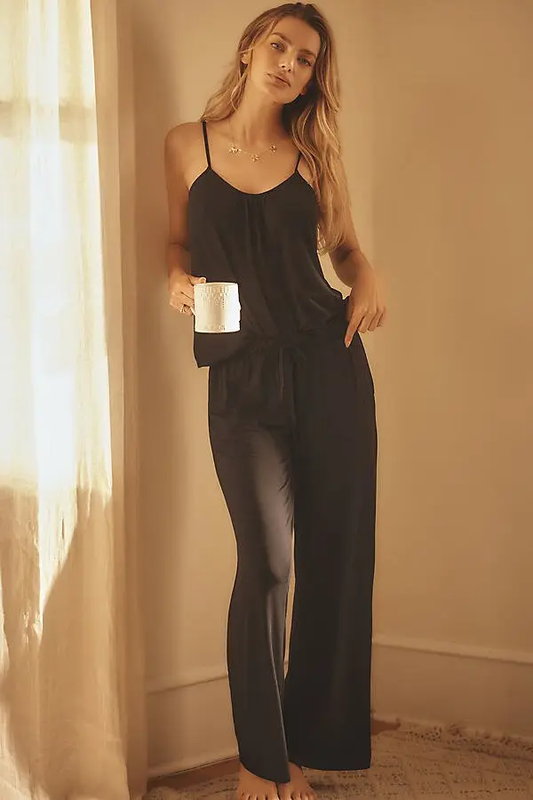 Eberjey Gisele Cami & Pants Pajama Set - Black