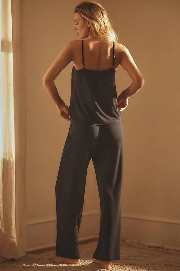 Eberjey Gisele Cami & Pants Pajama Set - Black