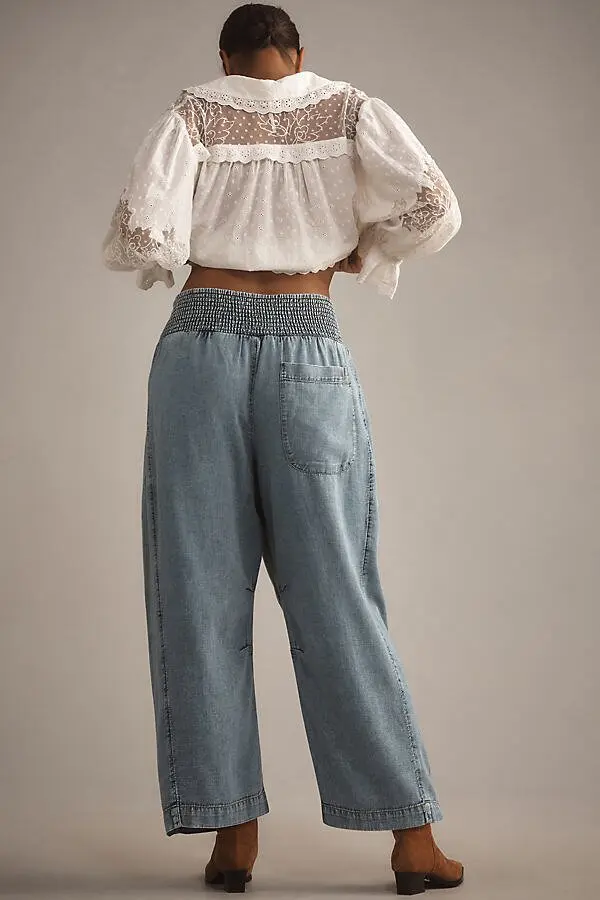 PILCRO Reese Barrel Leg Pull-on Pants