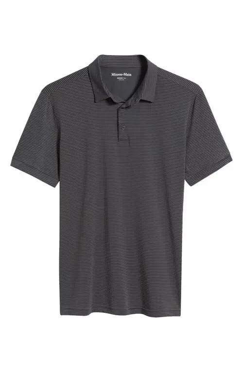 Mizzen+main Copa Pinstripe Polo - Pewter