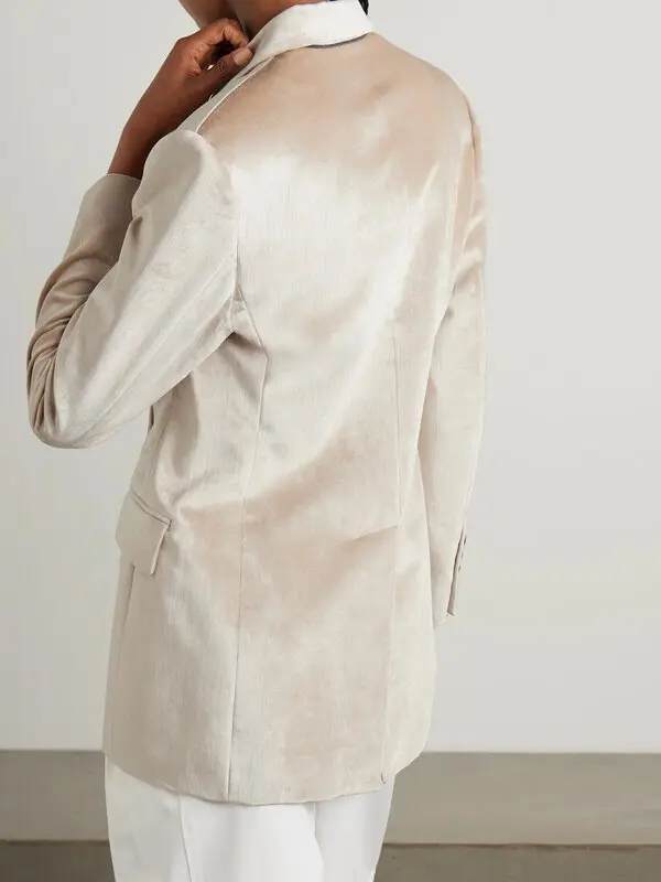 Brunello Cucinelli Asymmetric Velvet Blazer