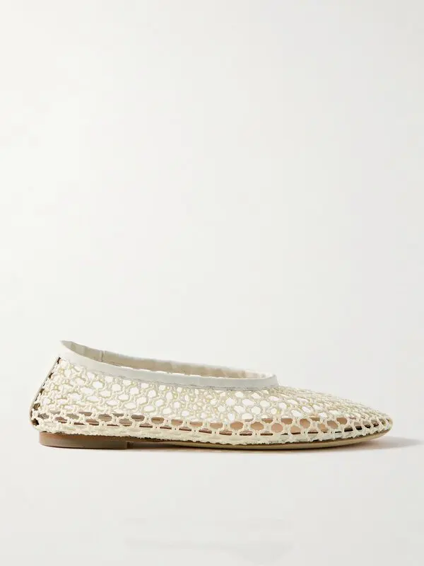 Staud Alba Crocheted Ballet Flats
