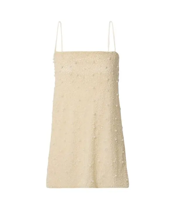 Sara Cristina Mare Embellished Mini Dress - White