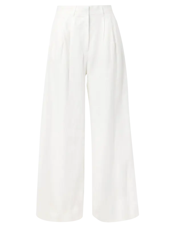 Staud Sasha Linen Wide-leg Pants