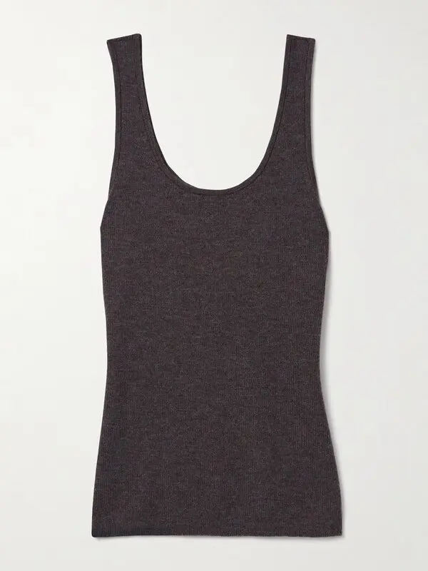 Co Ribbed Cashmere Tank