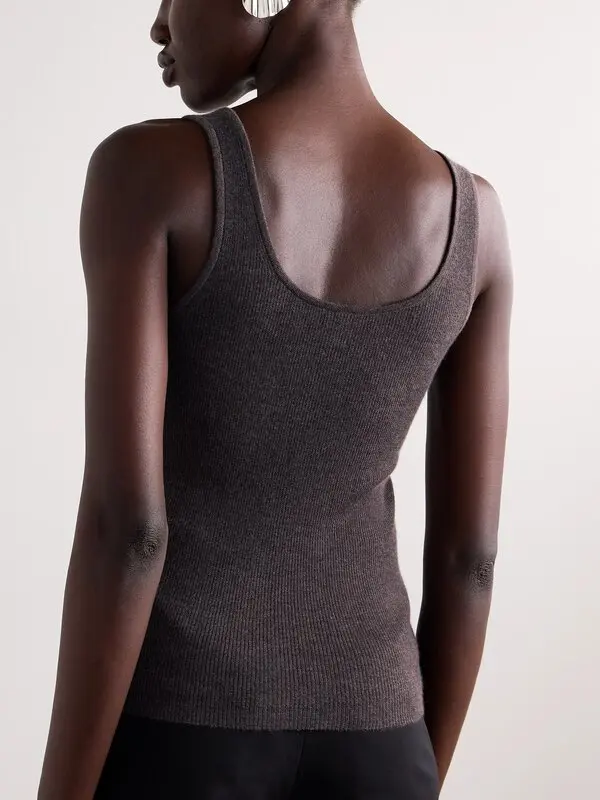Co Ribbed Cashmere Tank