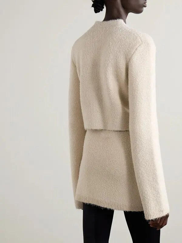 Khaite Ello Brushed Silk And Cashmere-blend Cardigan