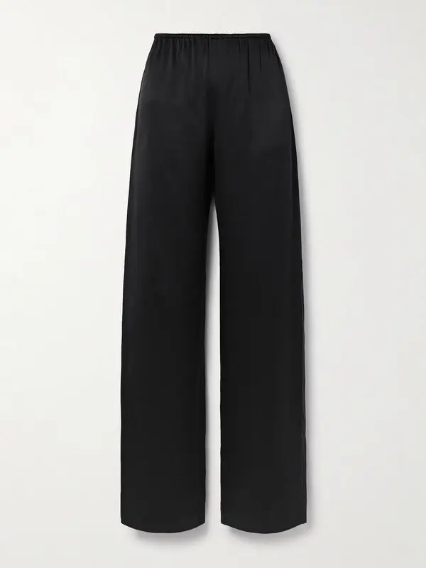 Co Silk-charmeuse Straight-leg Pants