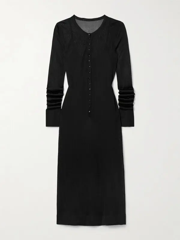 Khaite Shaine Knitted Midi Dress