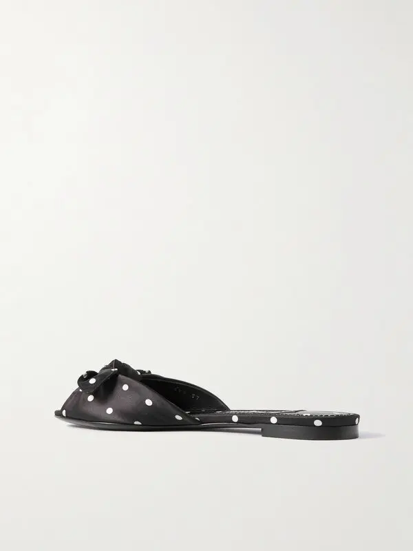 Dolce & Gabbana Bianca Polka-dot Slides