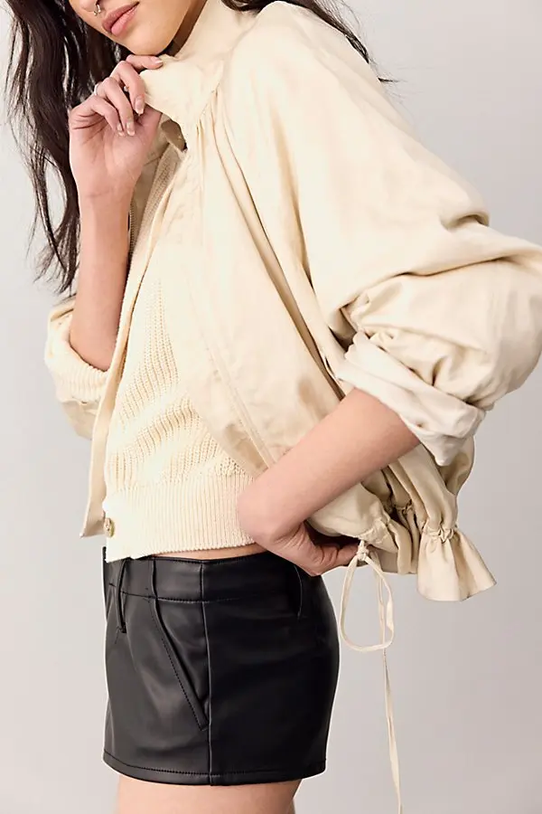 Free People Alessia Vegan Micro Trouser Shorts