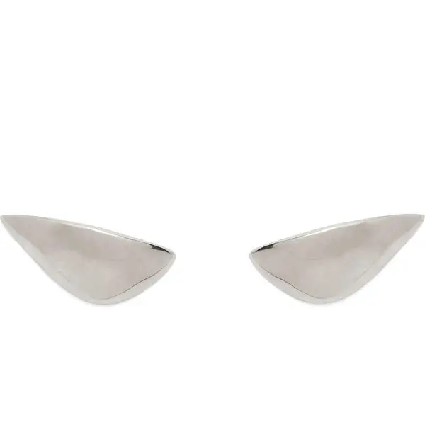 Lady Grey Lobe Earrings - Silver