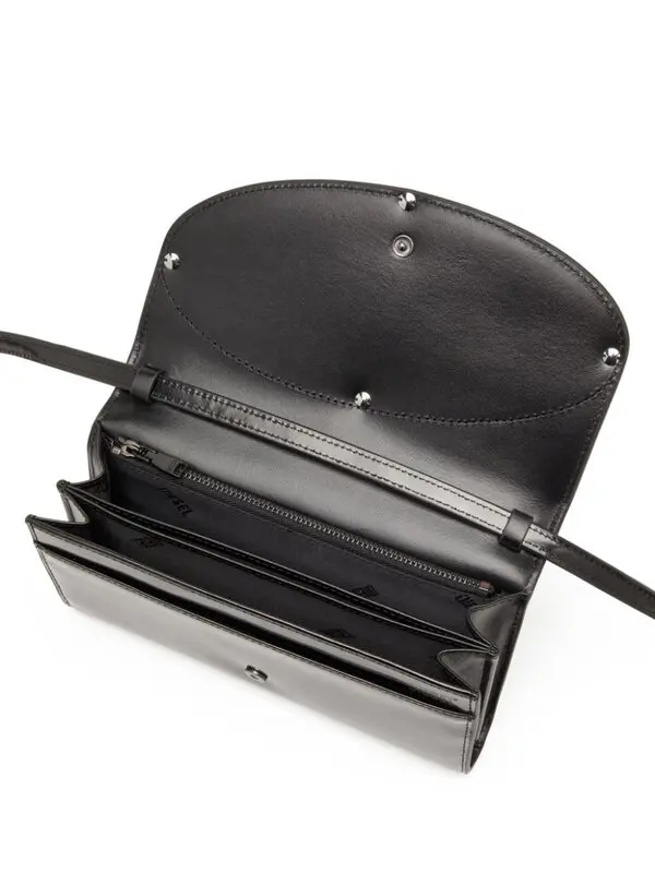 DIESEL® 1dr Leather Wallet-on-chain - Black