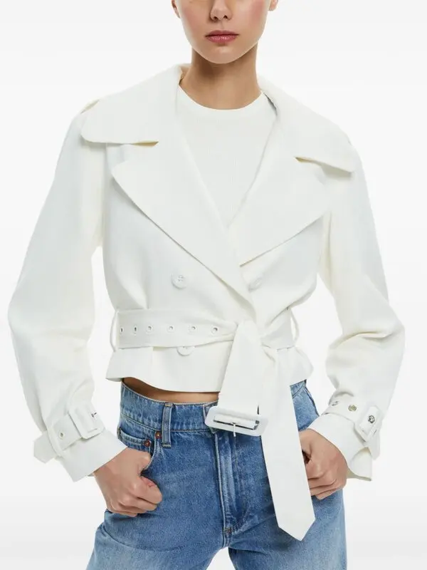 Alice + Olivia Keith Cropped Trench Jacket