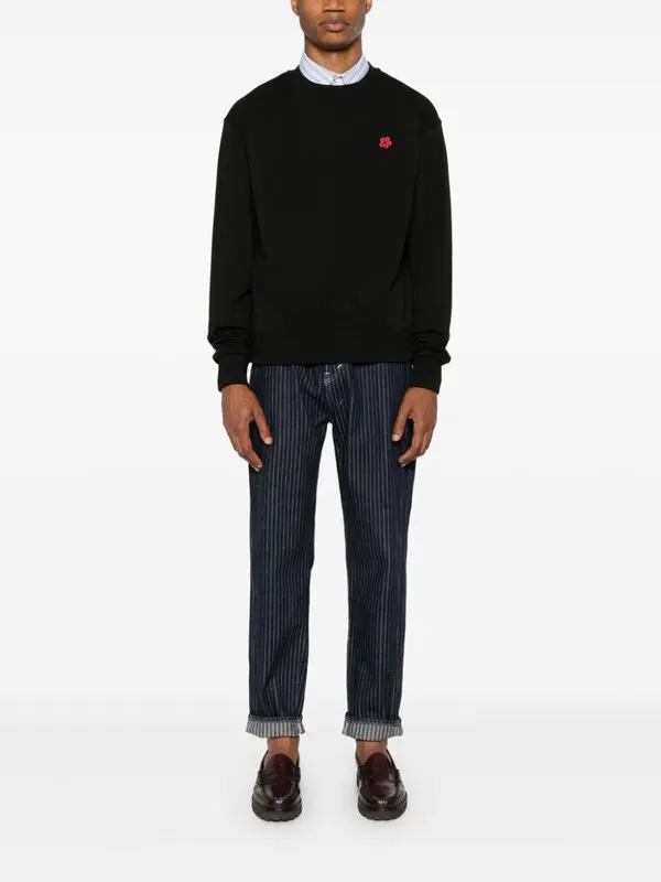 Kenzo Tapered-leg Pinstriped Jeans