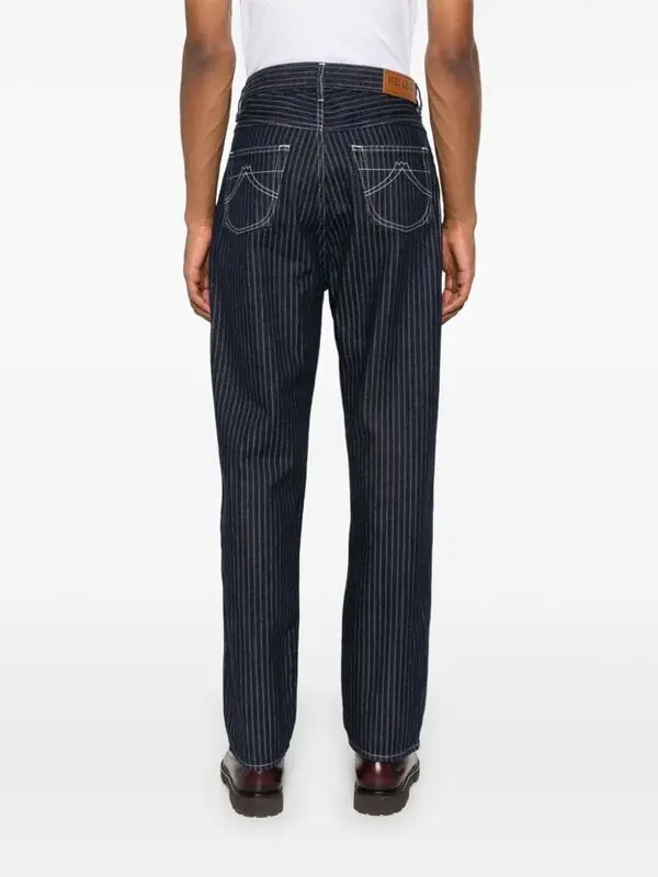 Kenzo Tapered-leg Pinstriped Jeans