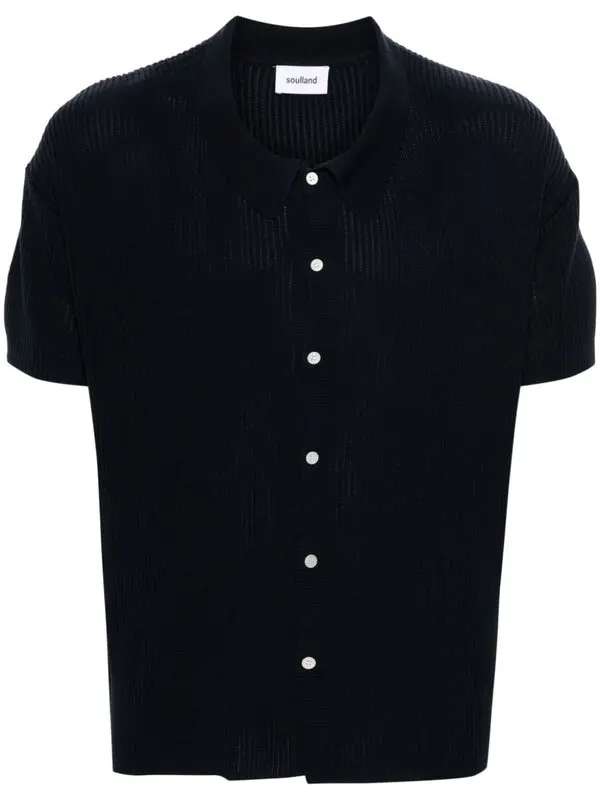 SOULLAND Ciel Ribbed Polo Shirt