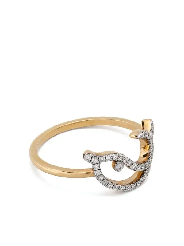 Yvonne Léon 18kt Yellow Dauphin Diamond Ring - Gold