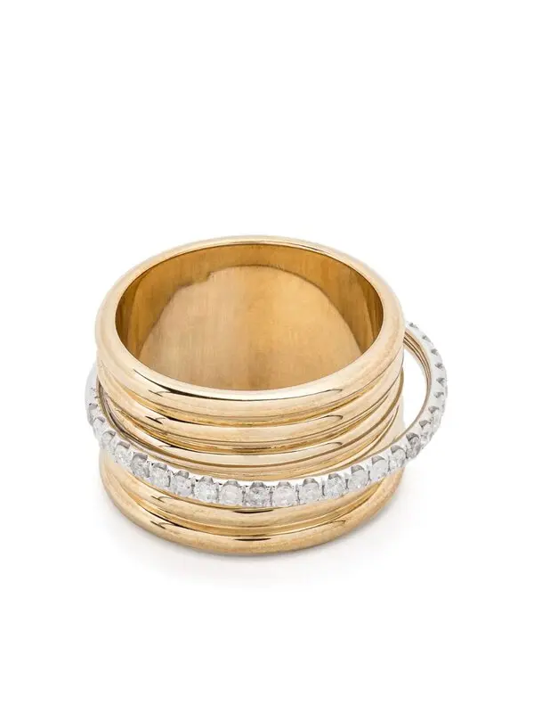 Yvonne Léon 9kt And Diamond Semainier Ring - Gold