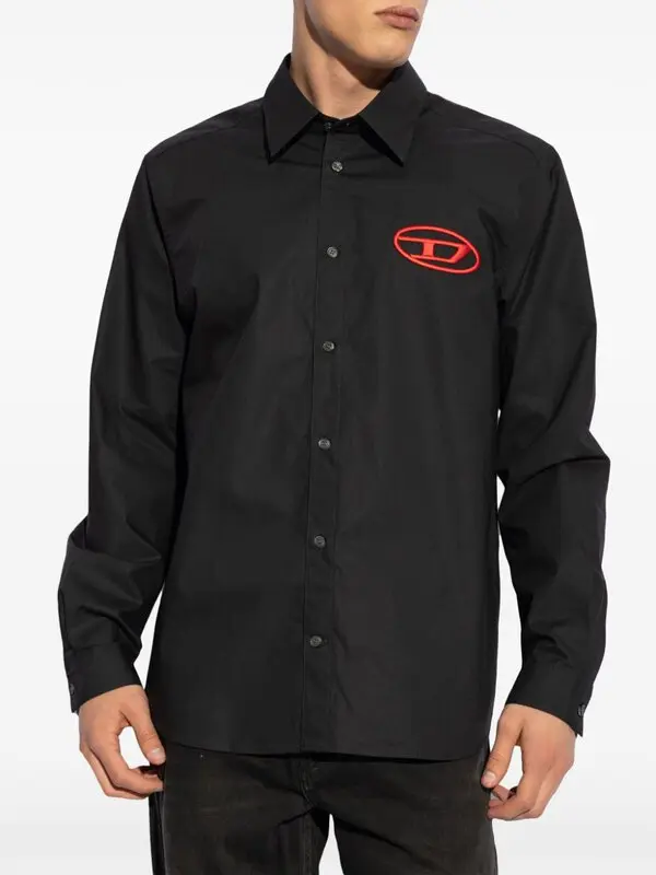 DIESEL® S-simply-d Cotton Shirt - Black