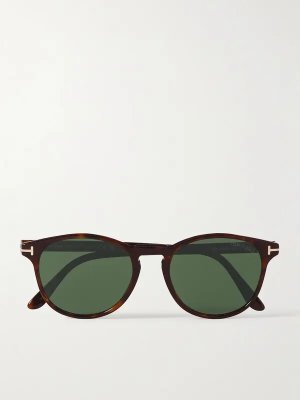 TOM FORD Lewis Round-frame Sunglasses - Tortoiseshell