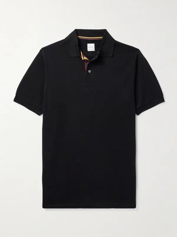 Paul Smith Cotton-piqué Polo Shirt - Black